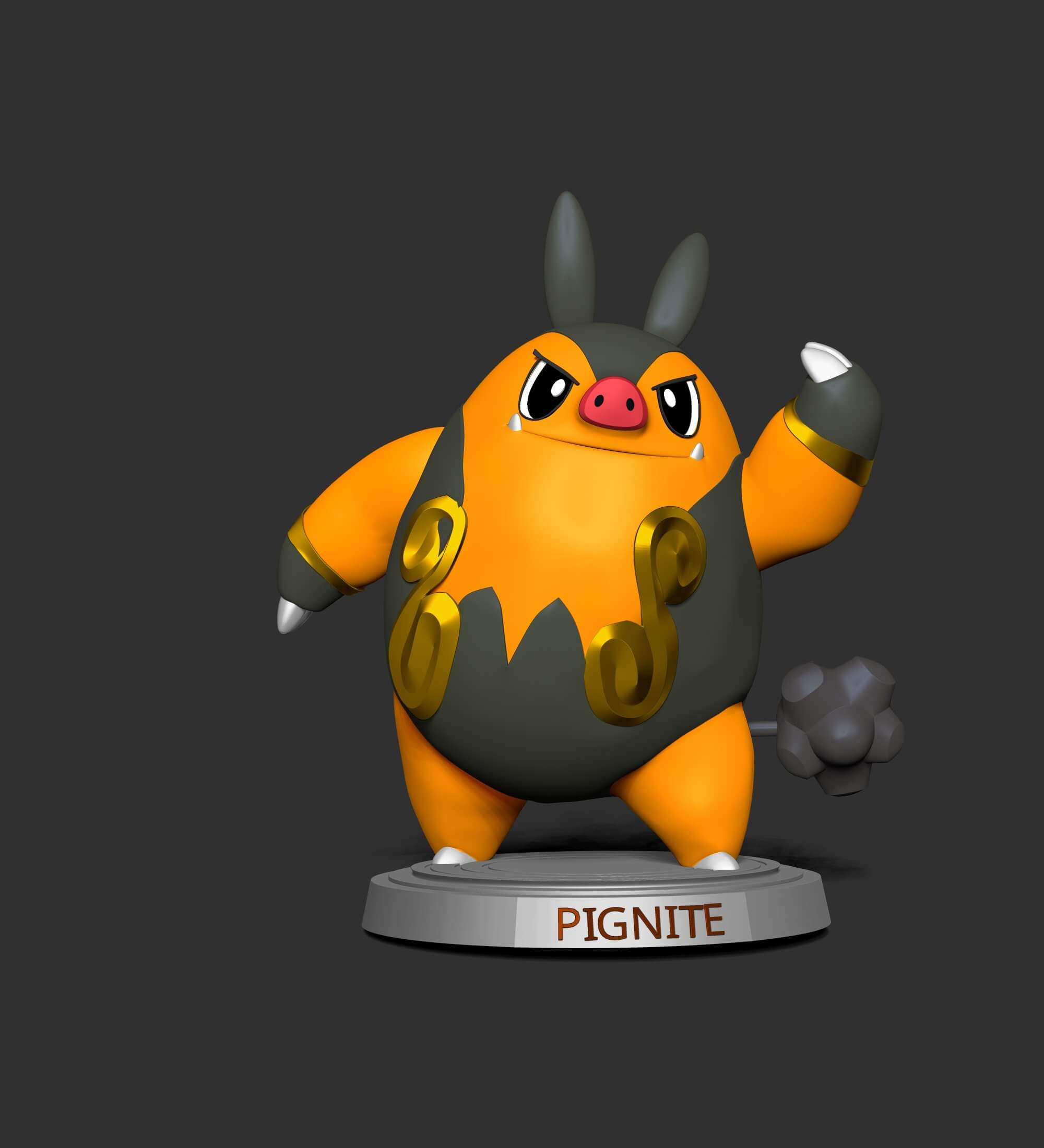 Pignite - Pokemon Go 3D Model by Bon Bon Art