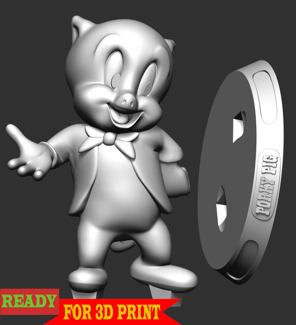 Porky Pig - Looney Tunes 3D Model by Bon Bon Art