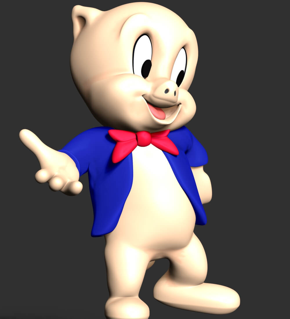 Porky Pig - Looney Tunes 3D Model by Bon Bon Art