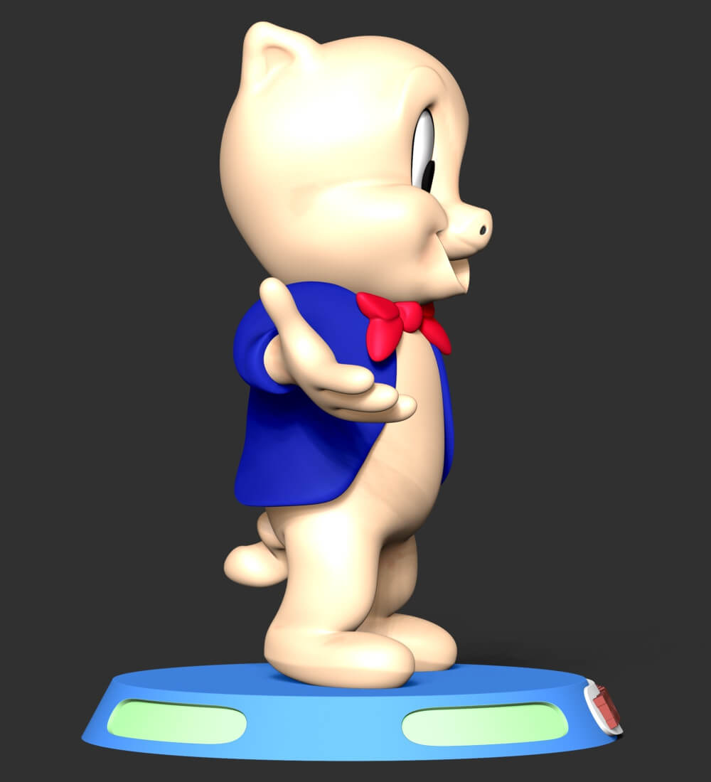 Porky Pig - Looney Tunes 3D Model by Bon Bon Art