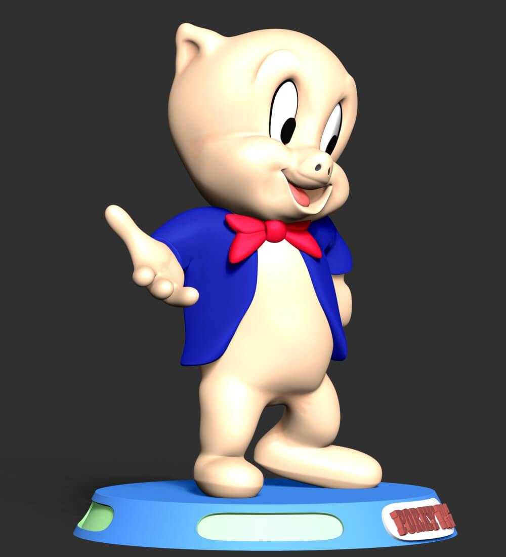 Porky Pig - Looney Tunes 3D Model by Bon Bon Art