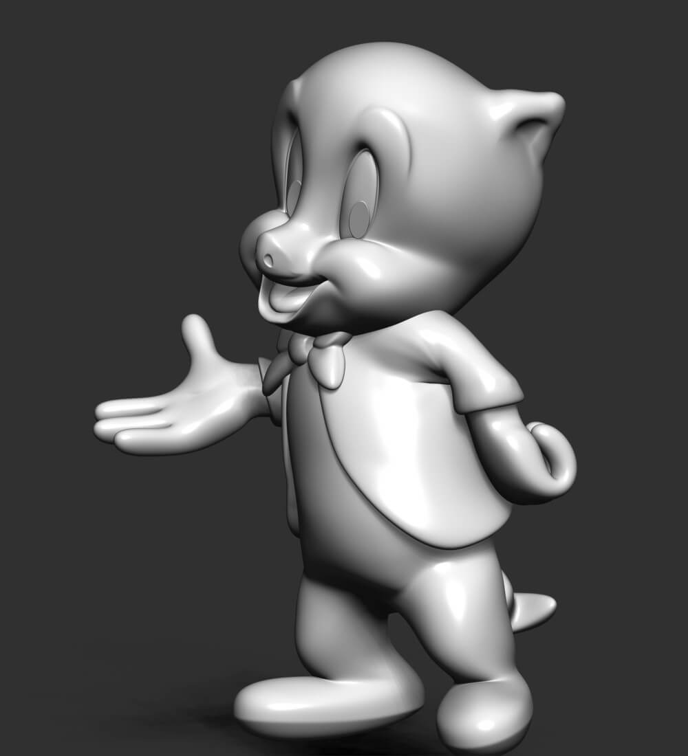 Porky Pig - Looney Tunes 3D Model by Bon Bon Art