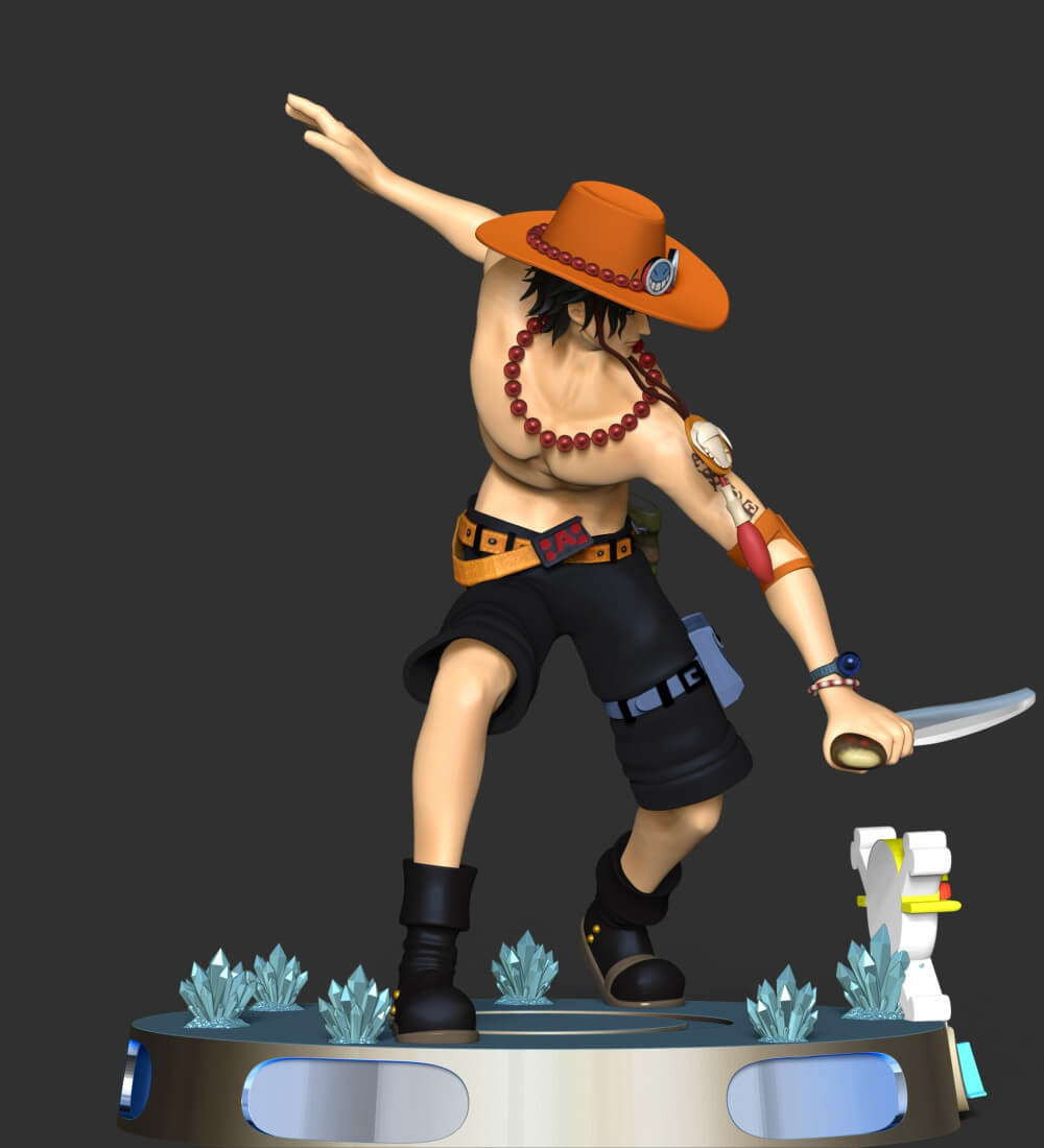 Portgas D. Ace - One Piece 3D Model by Bon Bon Art