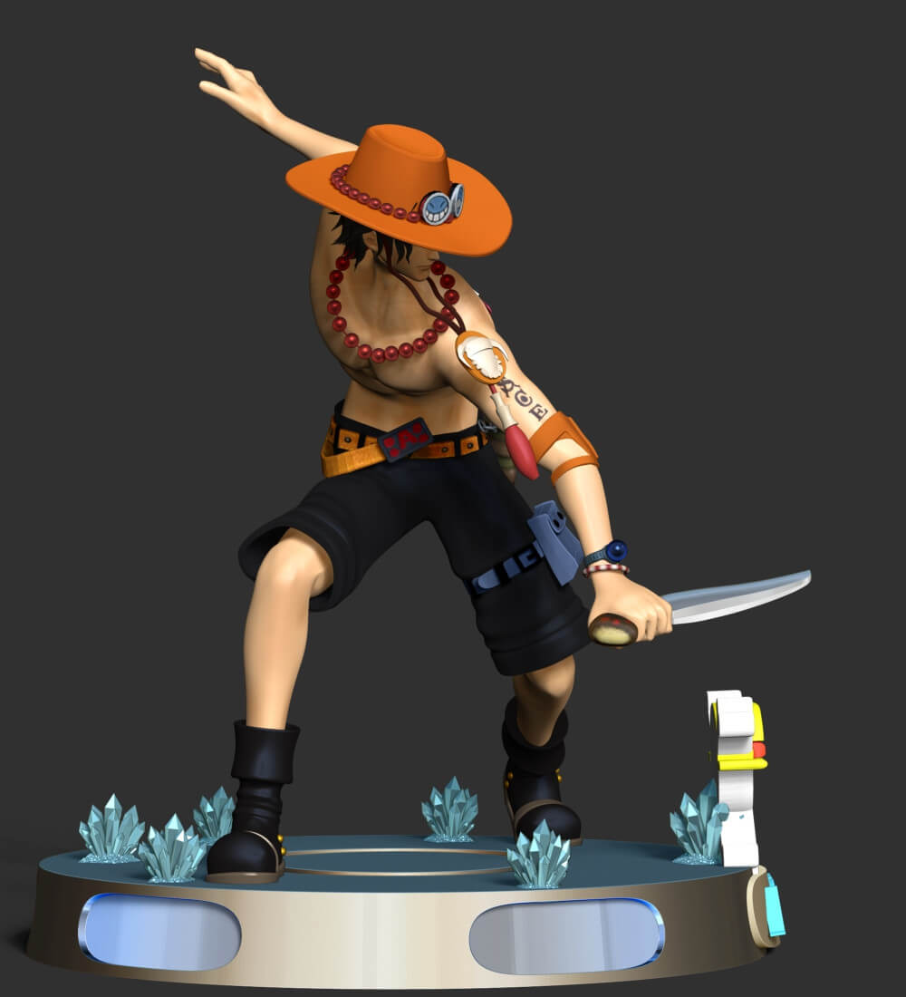 Portgas D. Ace - One Piece 3D Model by Bon Bon Art
