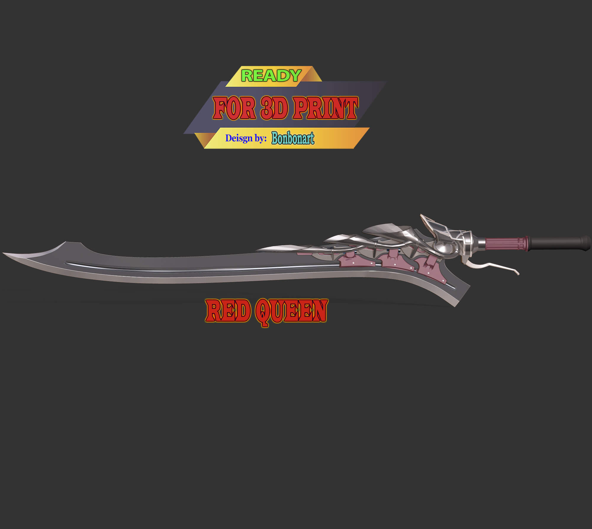 Red Queen Fanart - 3D Model by Bon Bon Art