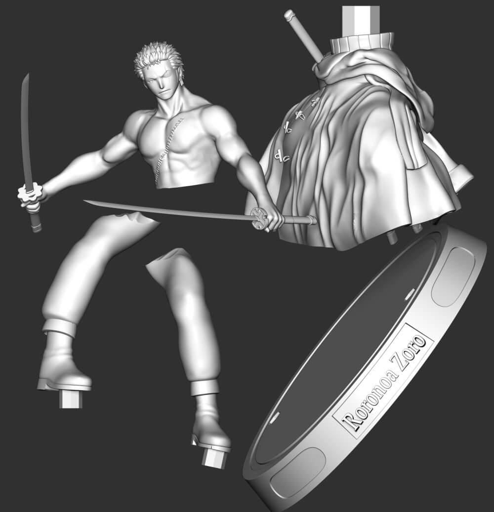 Roronoa Zoro Fanart - 3D Model by Bon Bon Art