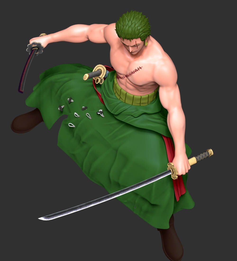 Roronoa Zoro Fanart - 3D Model by Bon Bon Art