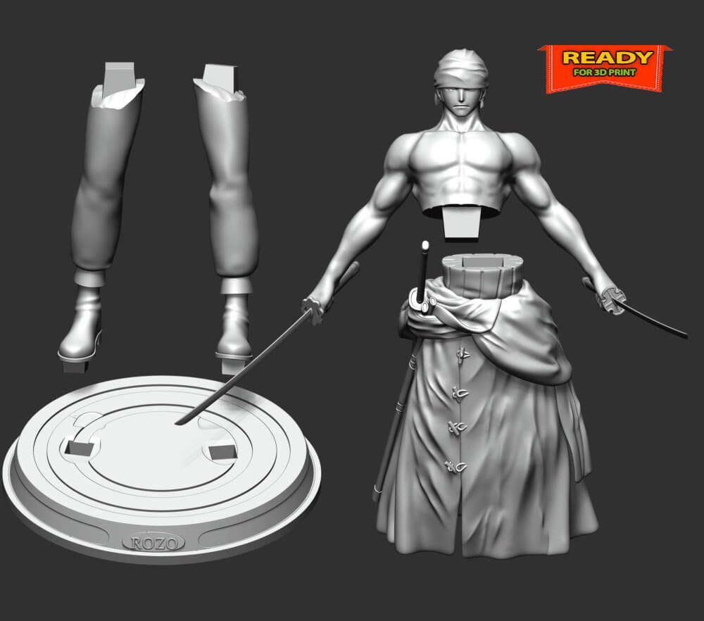Roronoa Zoro - One Piece 3D Model by Bon Bon Art