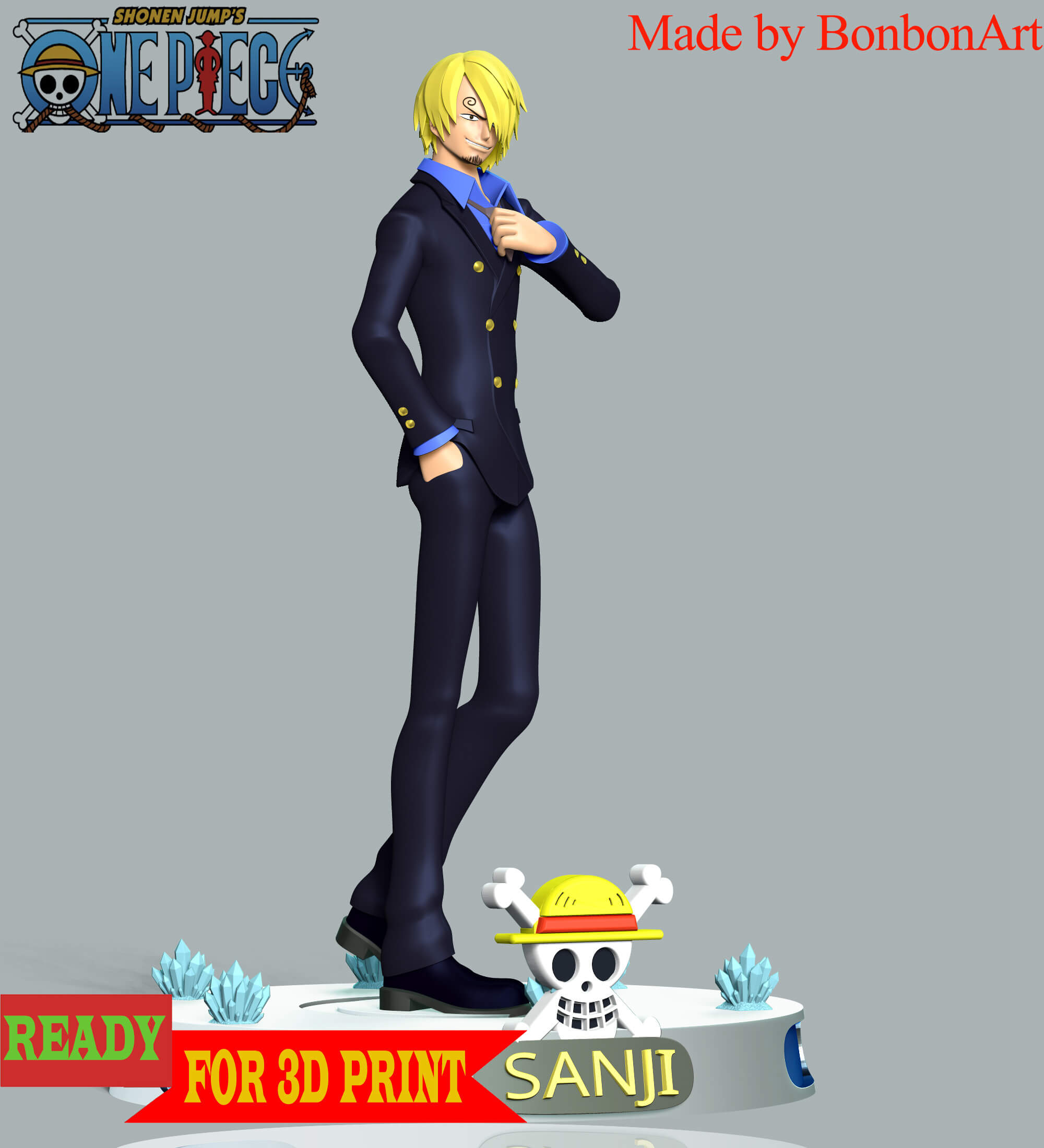 Sanji - One Piece 3D Model by Bon Bon Art