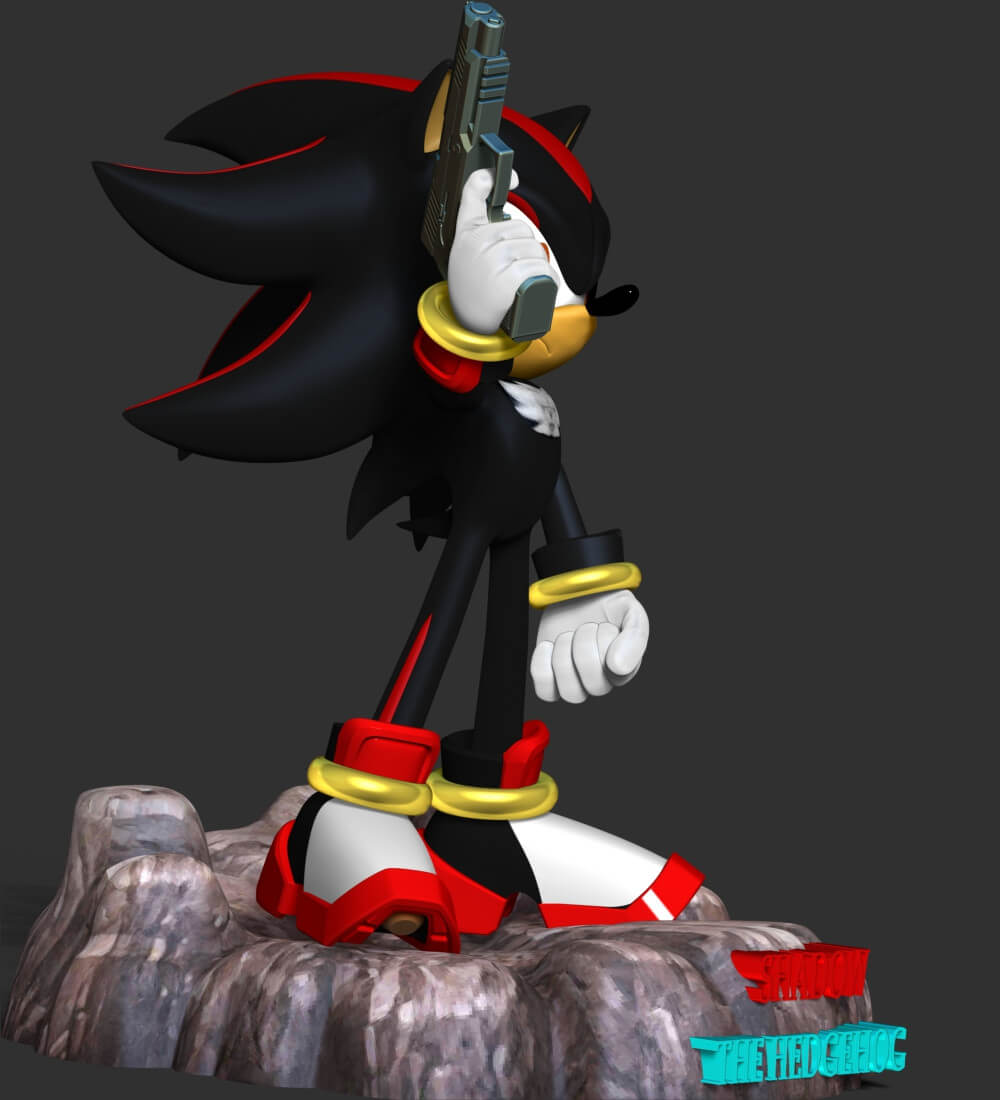 Shadow - Sonic The Hedgehog 3D Model by Bon Bon Art