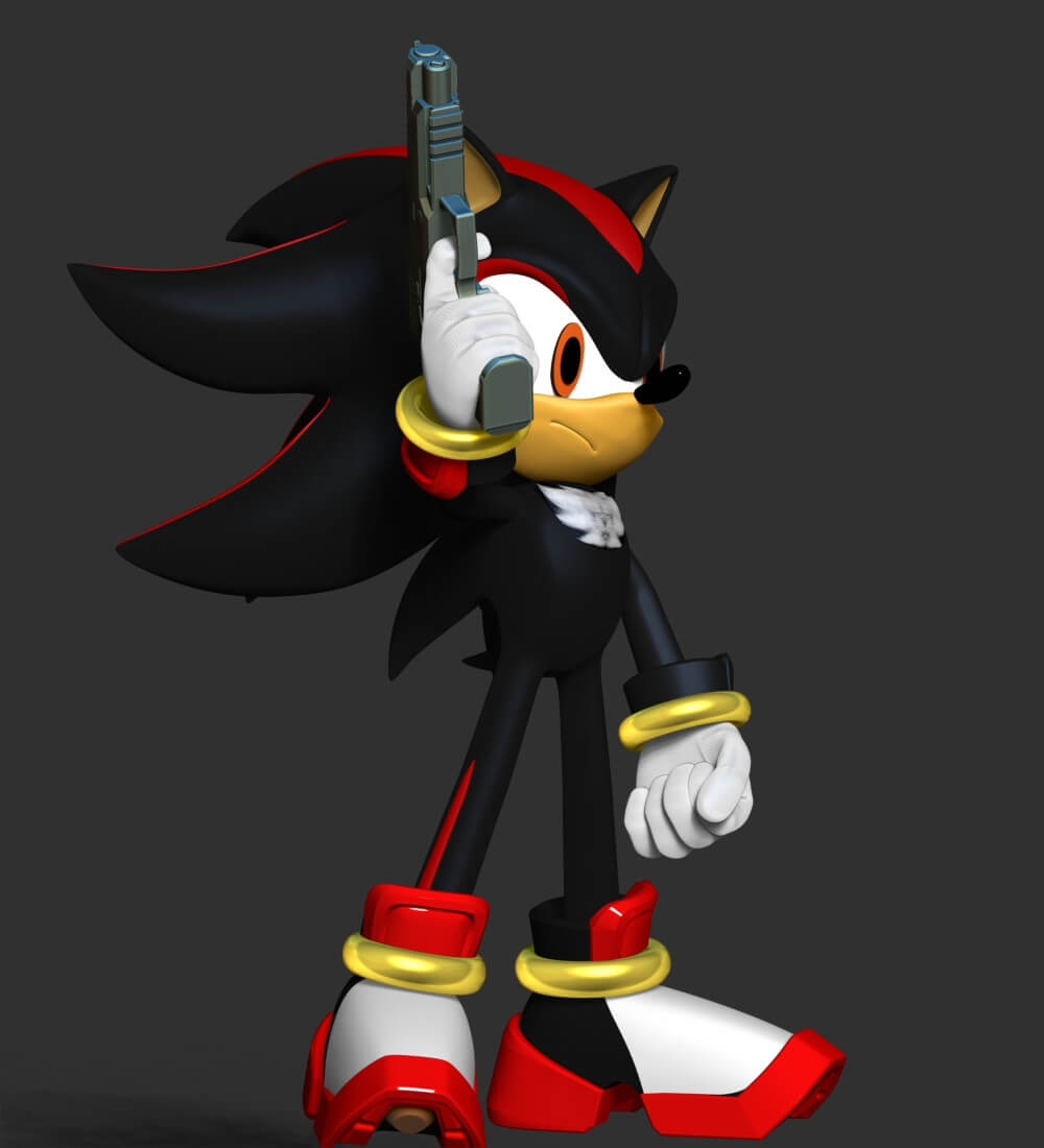 Shadow - Sonic The Hedgehog 3D Model by Bon Bon Art