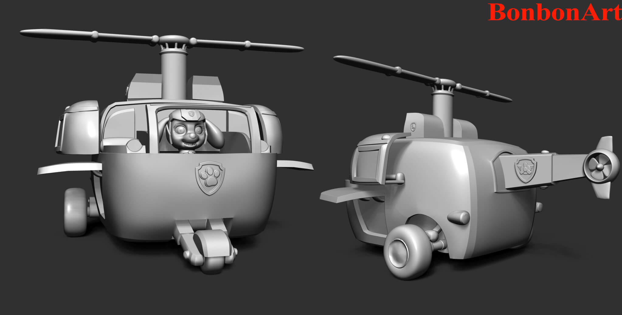 Skye Helicopter Paw Patrol 3d Model By Bon Bon Art