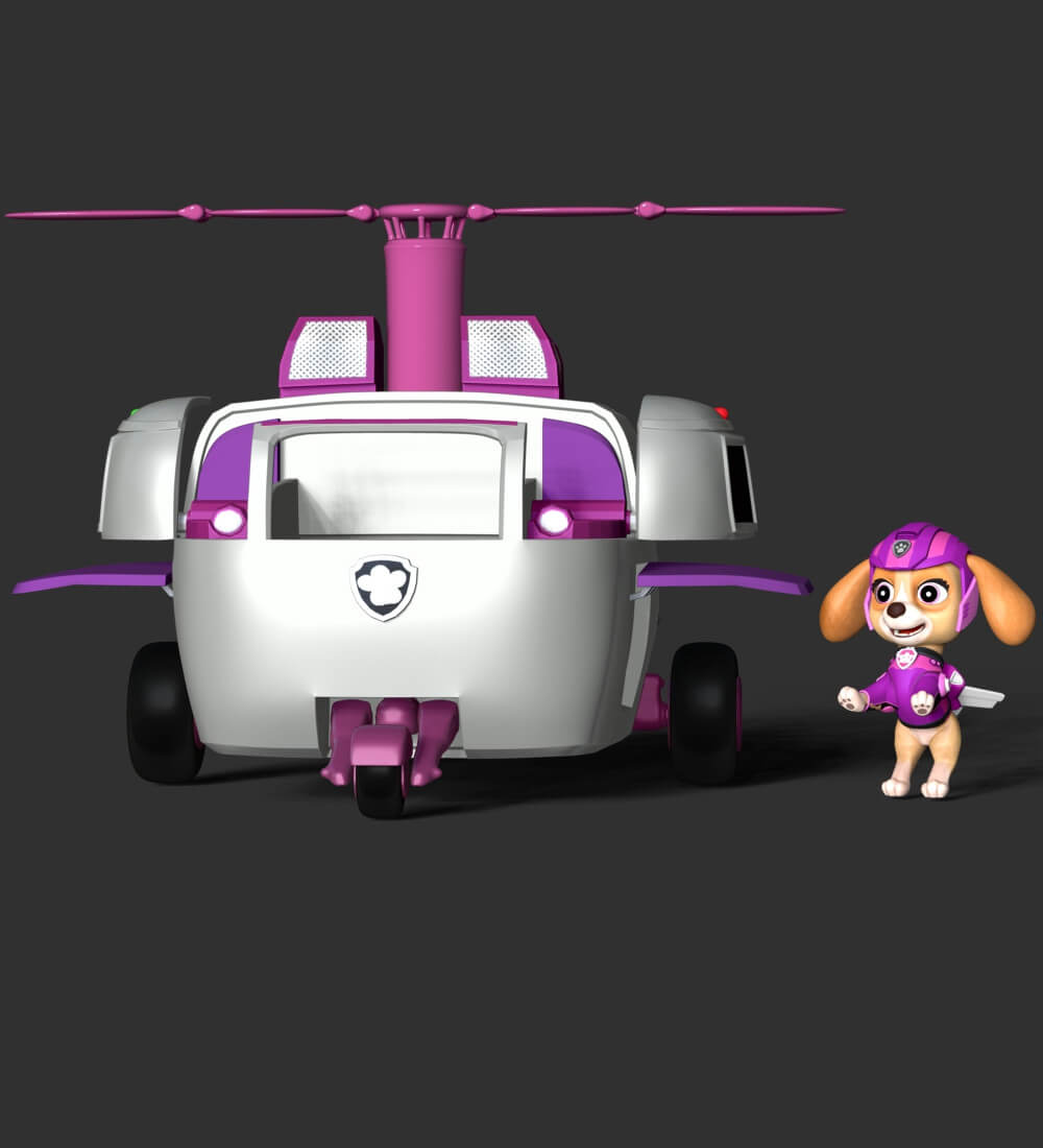Skye Helicopter - Paw Patrol 3D Model by Bon Bon Art