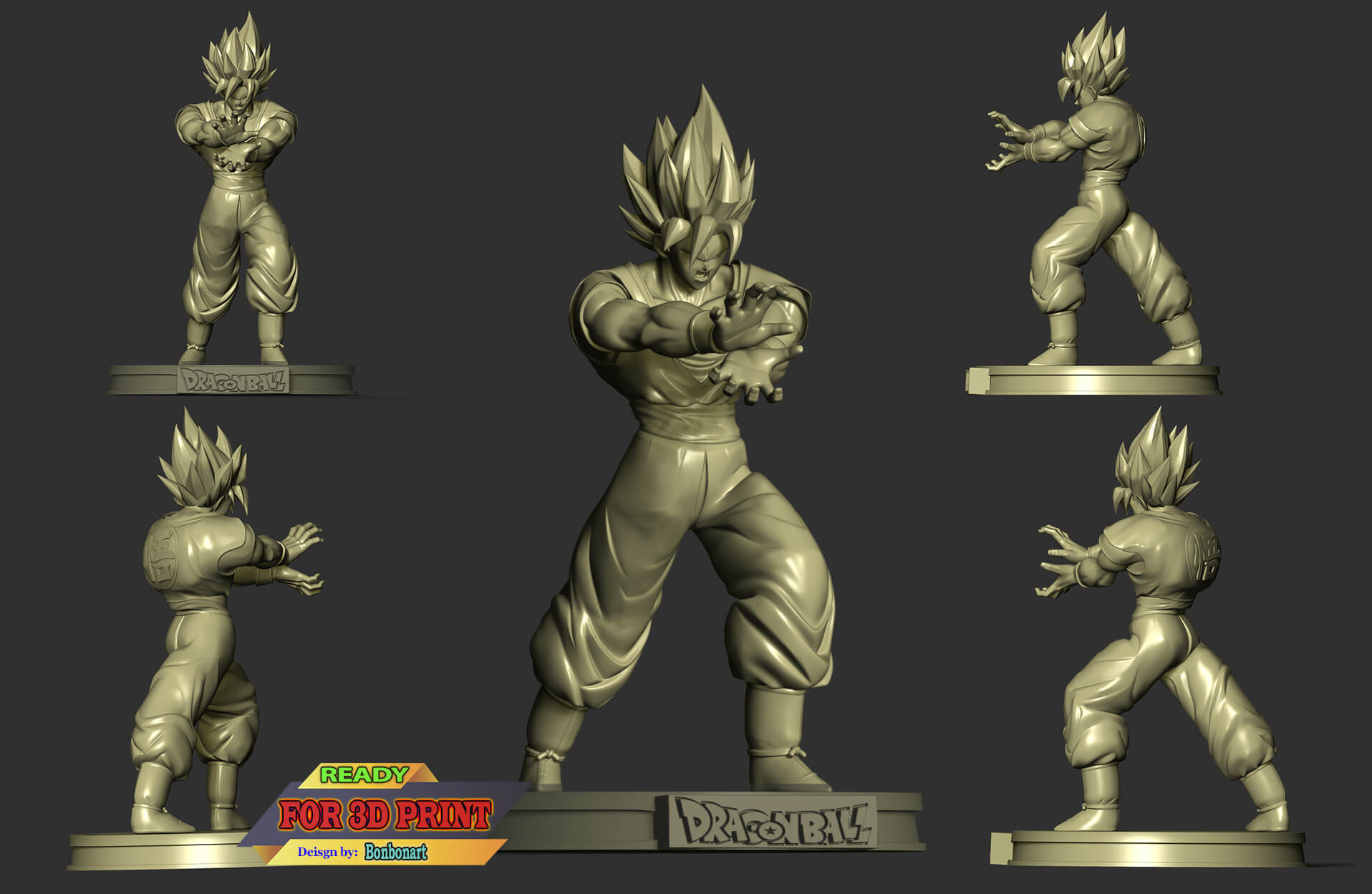 Son Goku - Dragon Ball 3D Model by Bon Bon Art