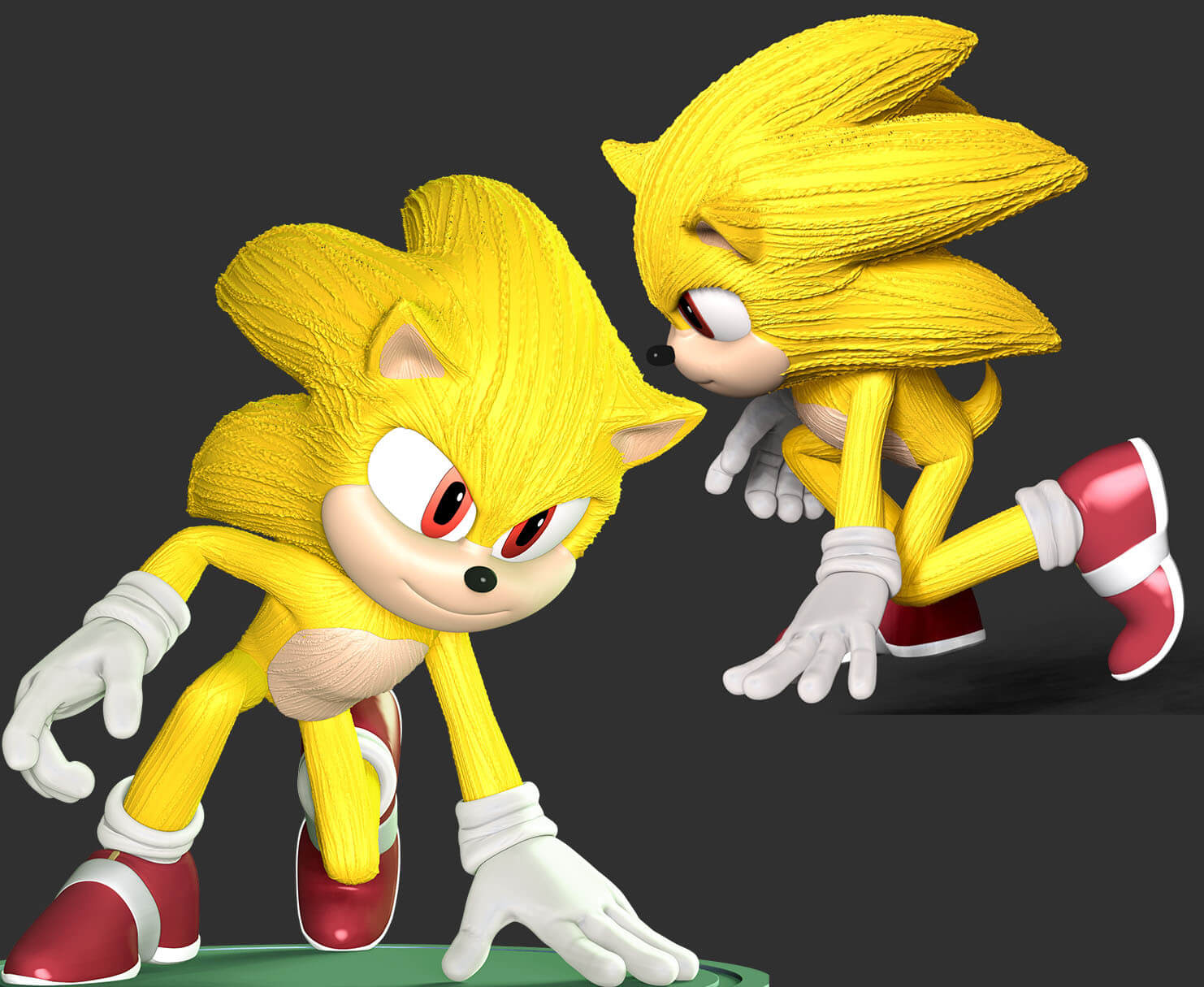 Super Sonic Fanart - 3D Model by Bon Bon Art