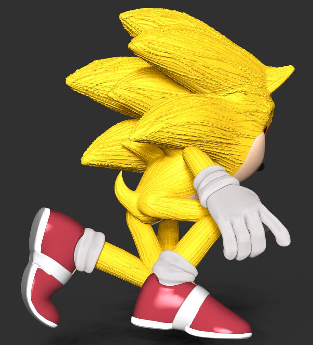 Super Sonic Fanart - 3D Model by Bon Bon Art
