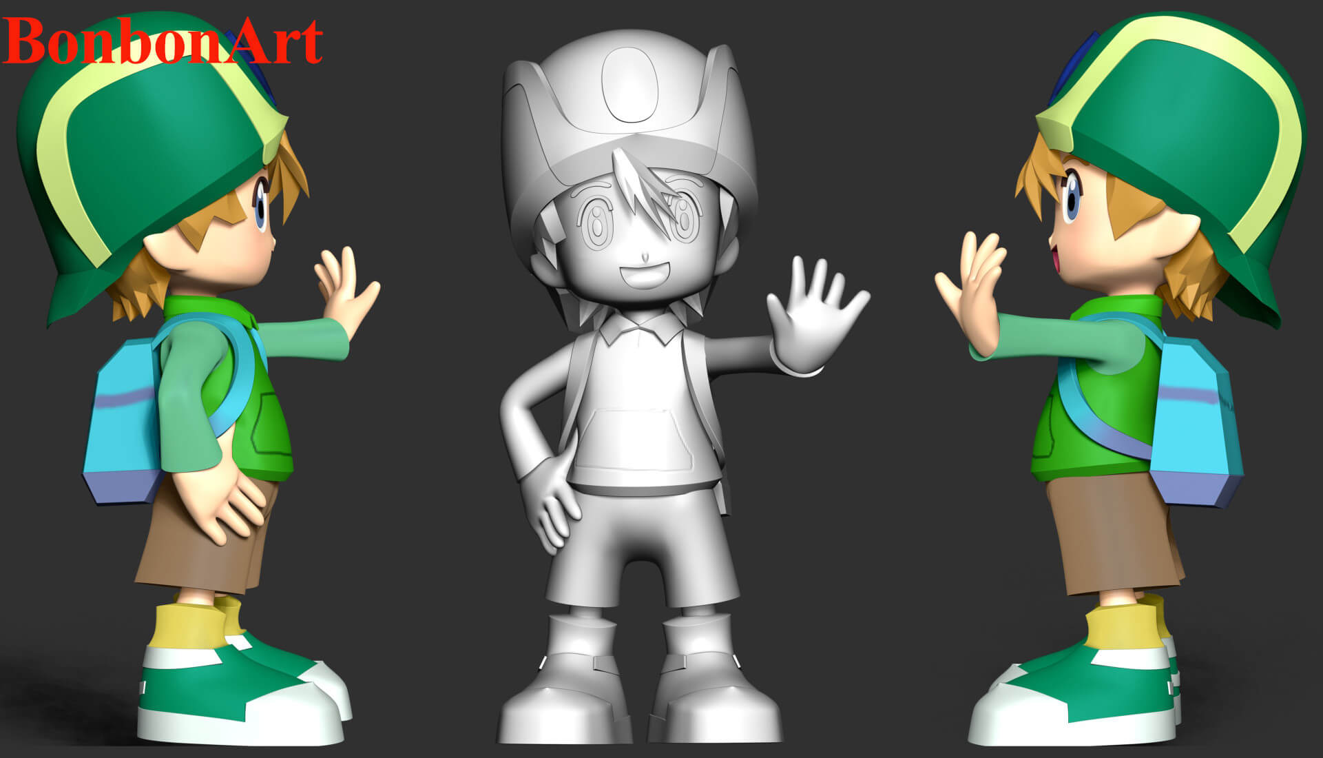 Takeru Takaishi - Digimon Adventure 3D Model by Bon Bon Art