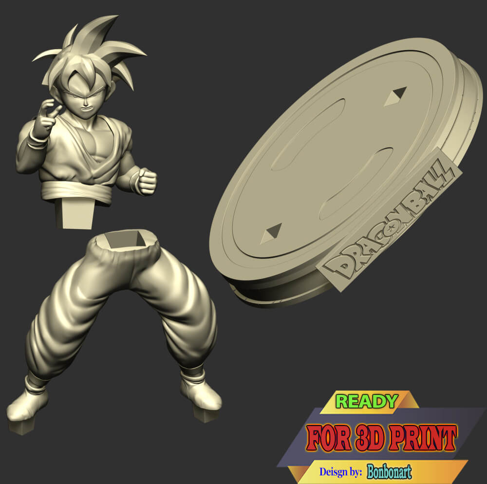 Teen Son Gohan - Dragon Ball 3D Model by Bon Bon Art