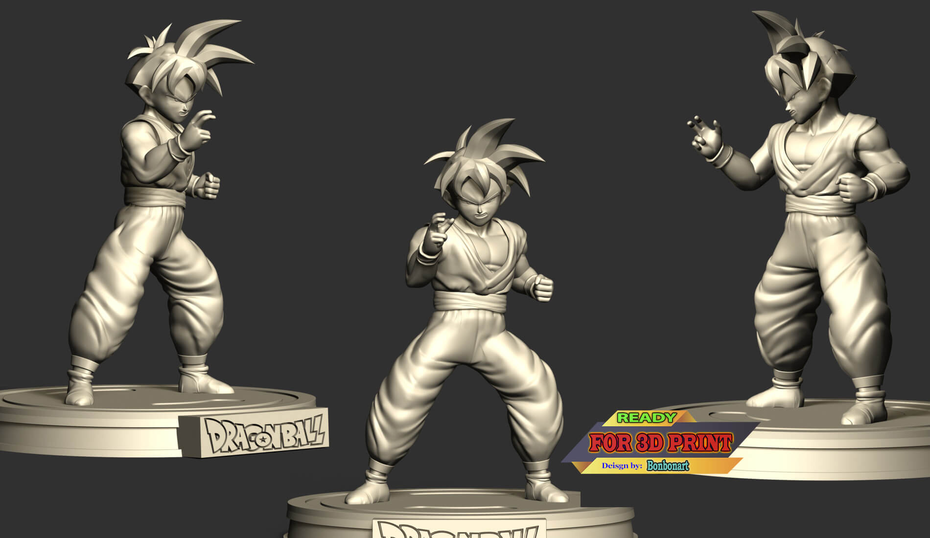 Teen Son Gohan - Dragon Ball 3D Model by Bon Bon Art