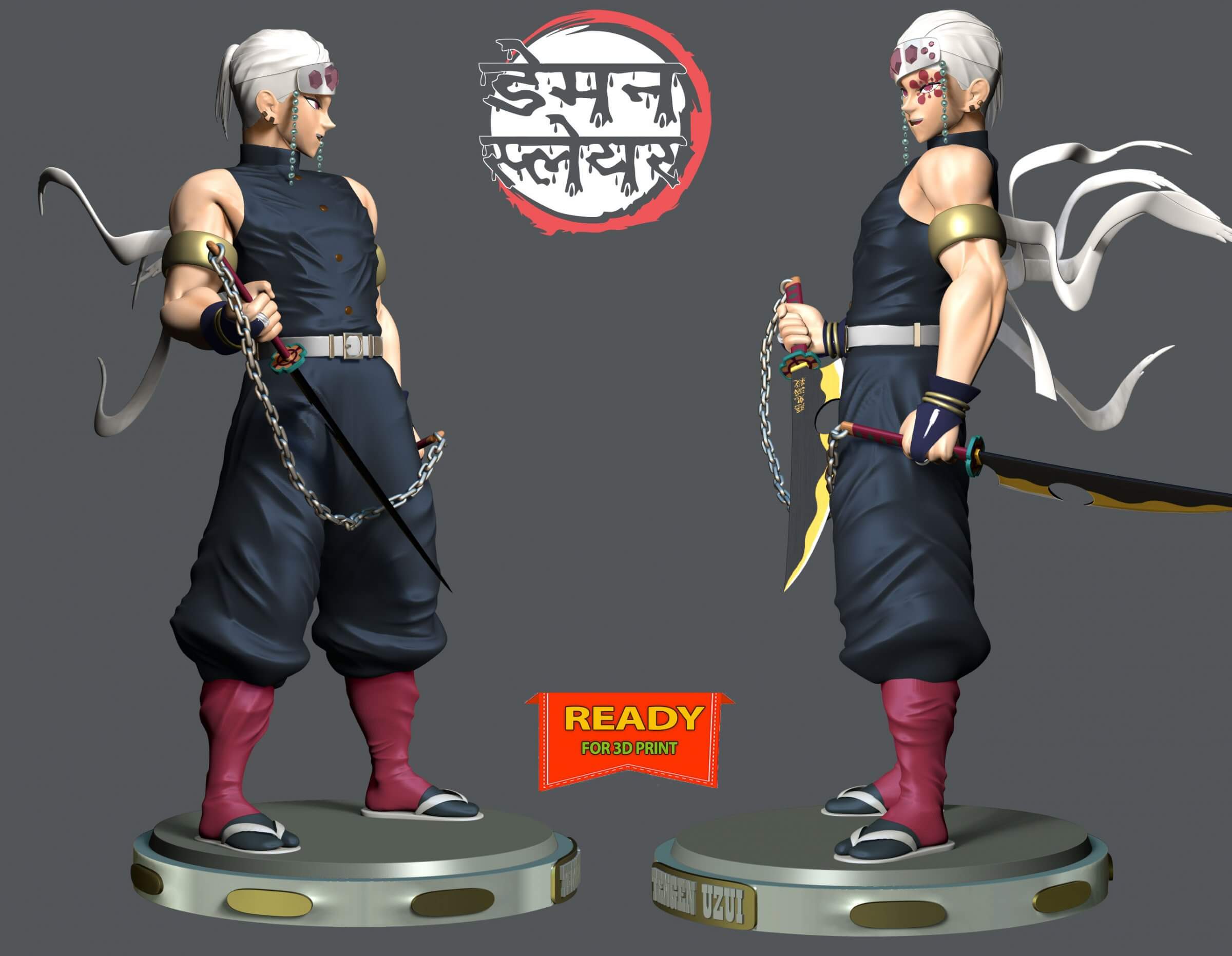 Tengen Uzui - Demon Slayer 3D Model by Bon Bon Art