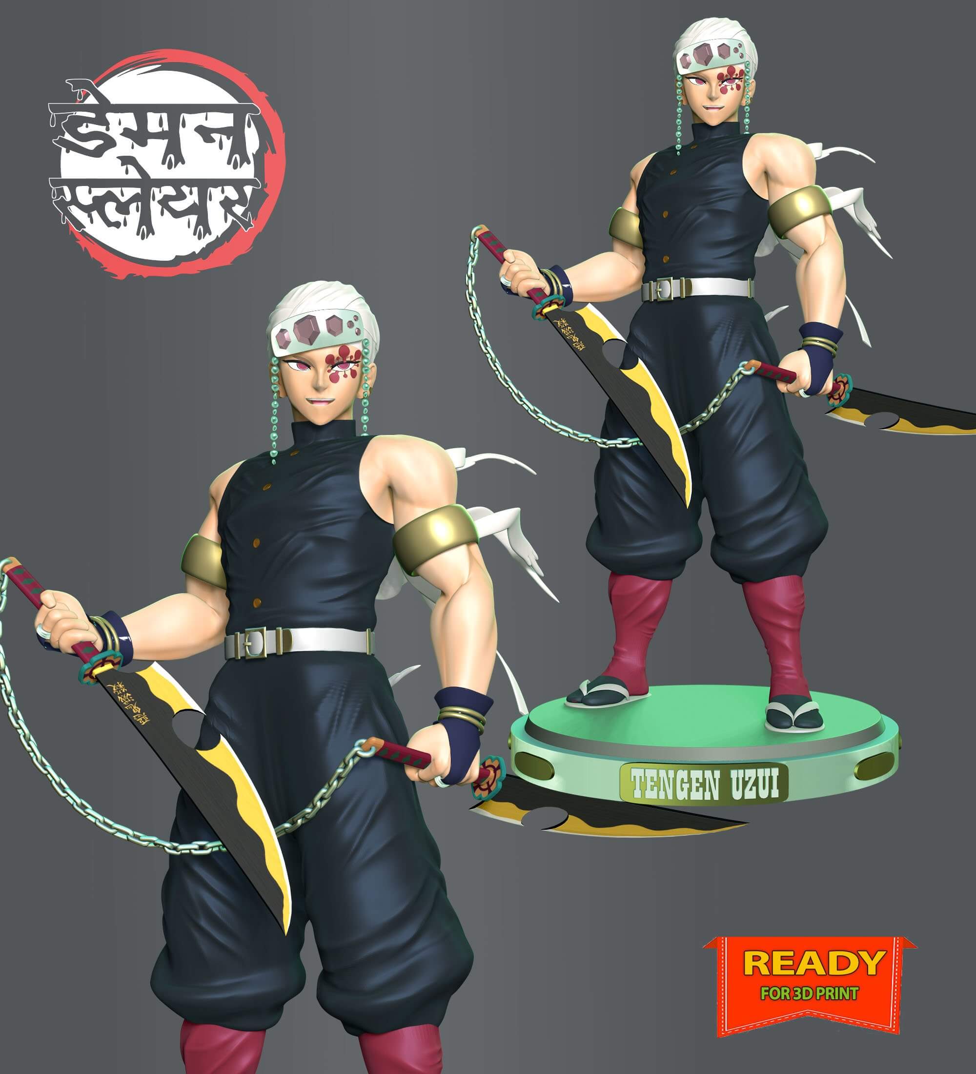 Tengen Uzui - Demon Slayer 3D Model by Bon Bon Art