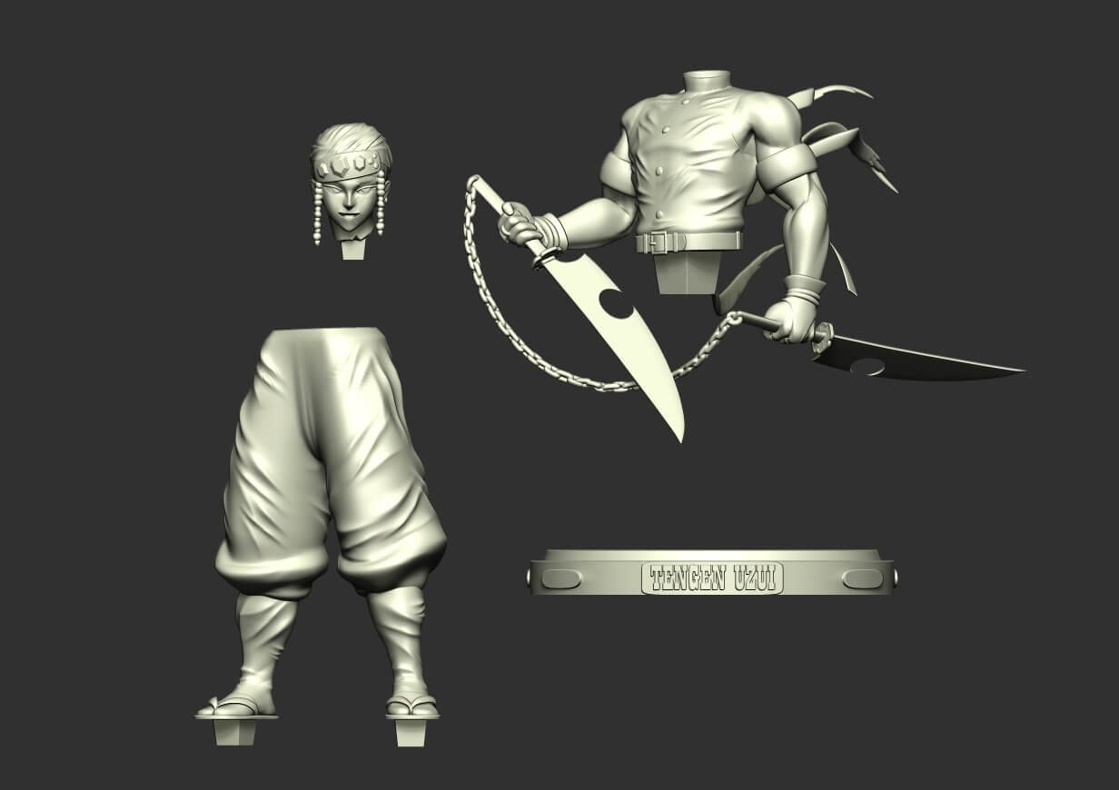 Tengen Uzui - Demon Slayer 3D Model by Bon Bon Art