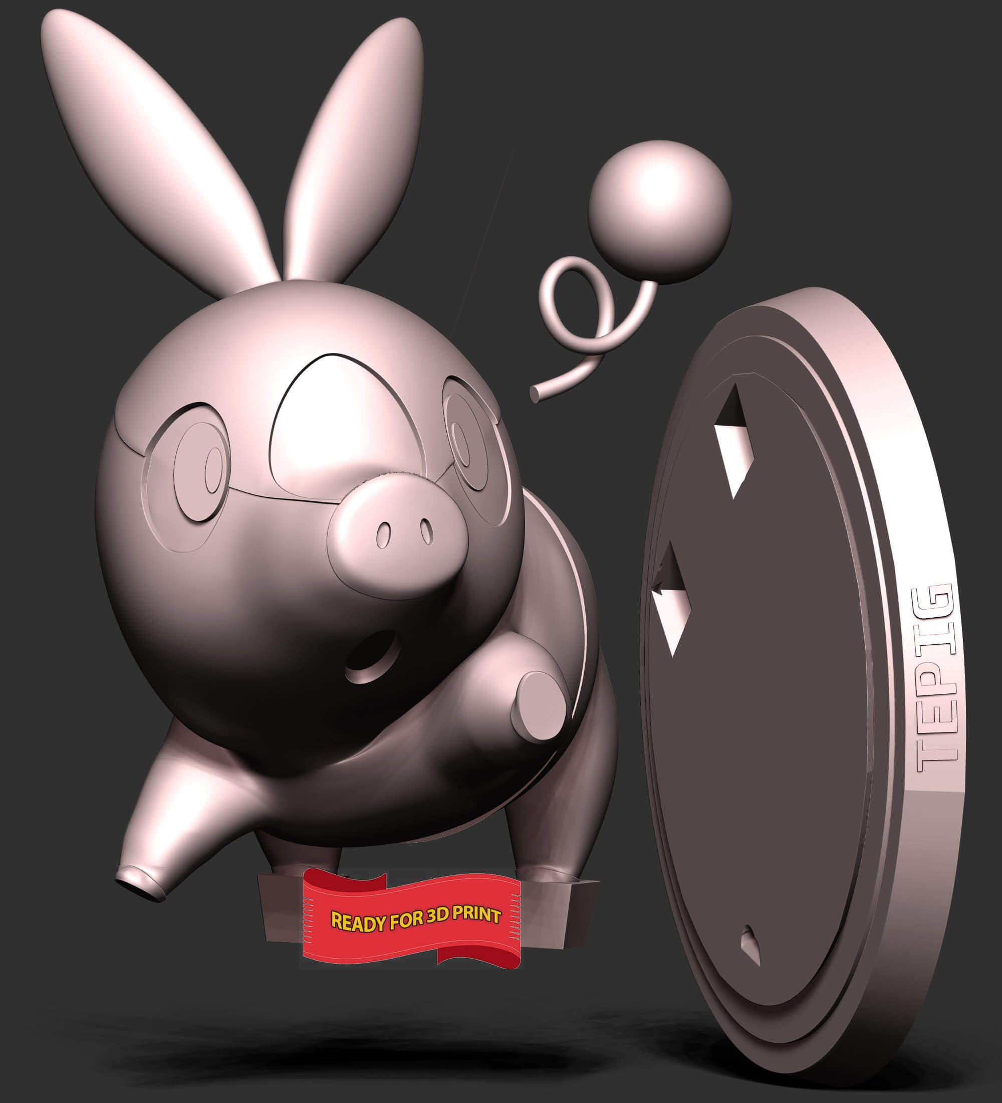 Tepig - Pokemon Go 3D Model by Bon Bon Art