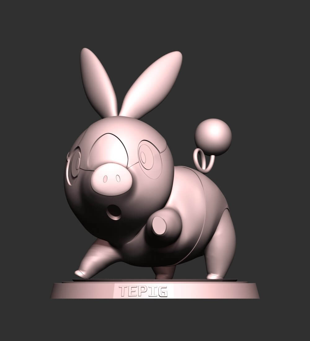Tepig - Pokemon Go 3D Model by Bon Bon Art