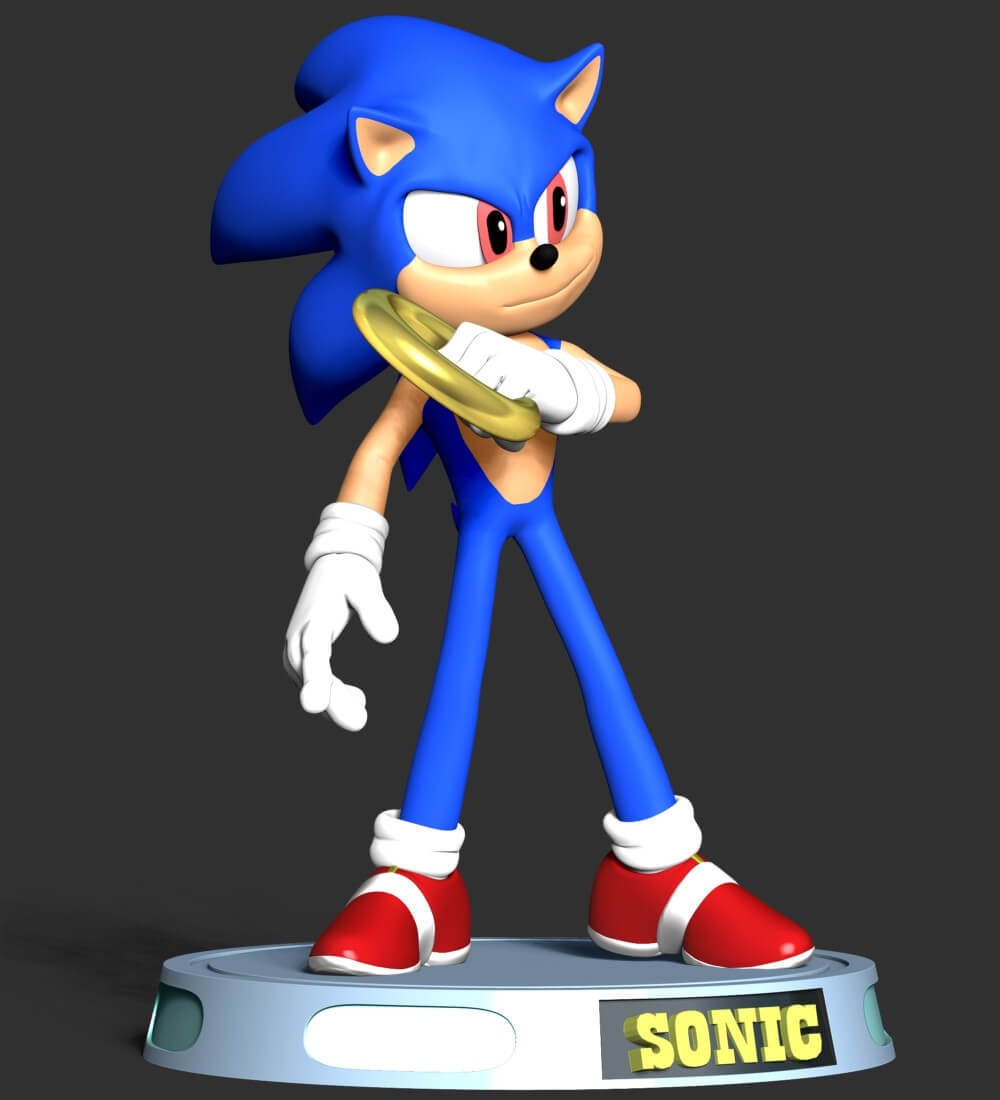 The Sonic Fanart - 3D Model by Bon Bon Art