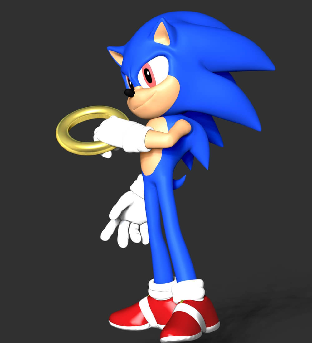 The Sonic Fanart - 3D Model by Bon Bon Art