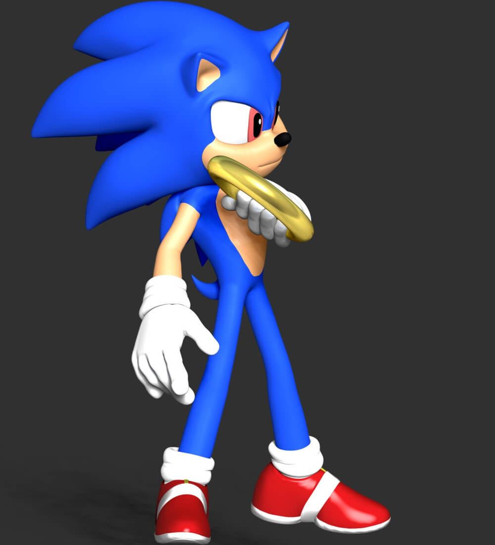 The Sonic Fanart - 3D Model by Bon Bon Art