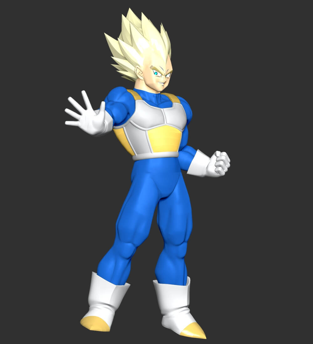 Vegeta SSJ - Dragon Ball 3D Print Model by Bon Bon Art