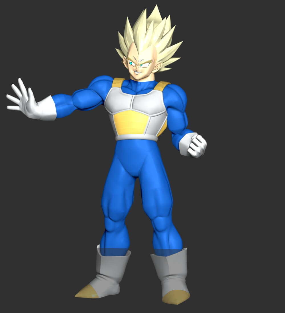 Vegeta SSJ - Dragon Ball 3D Print Model by Bon Bon Art
