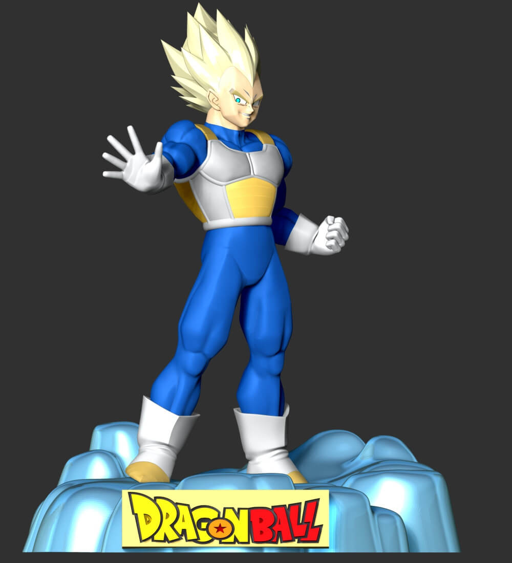 Vegeta SSJ - Dragon Ball 3D Print Model by Bon Bon Art