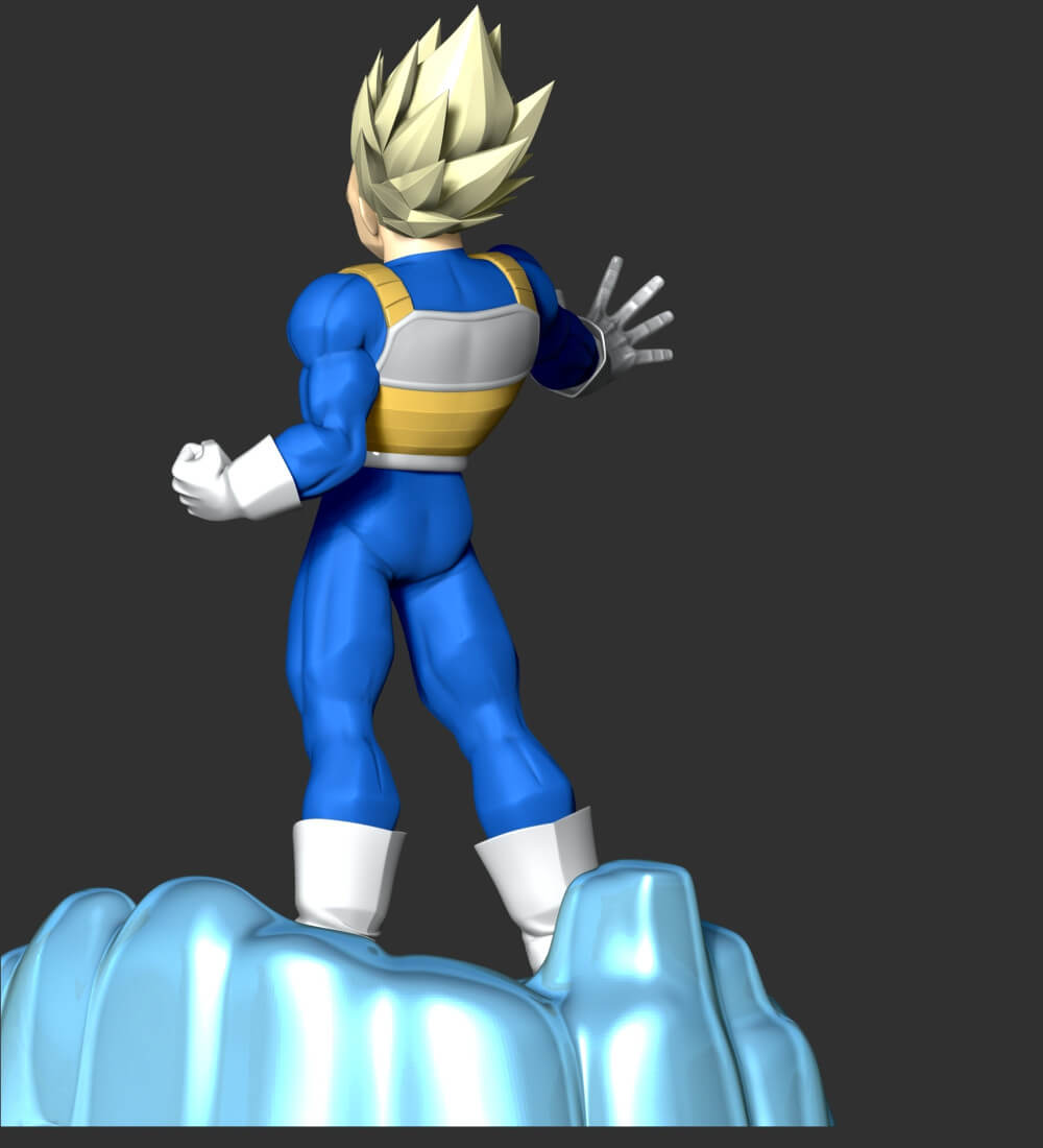 Vegeta SSJ - Dragon Ball 3D Print Model by Bon Bon Art