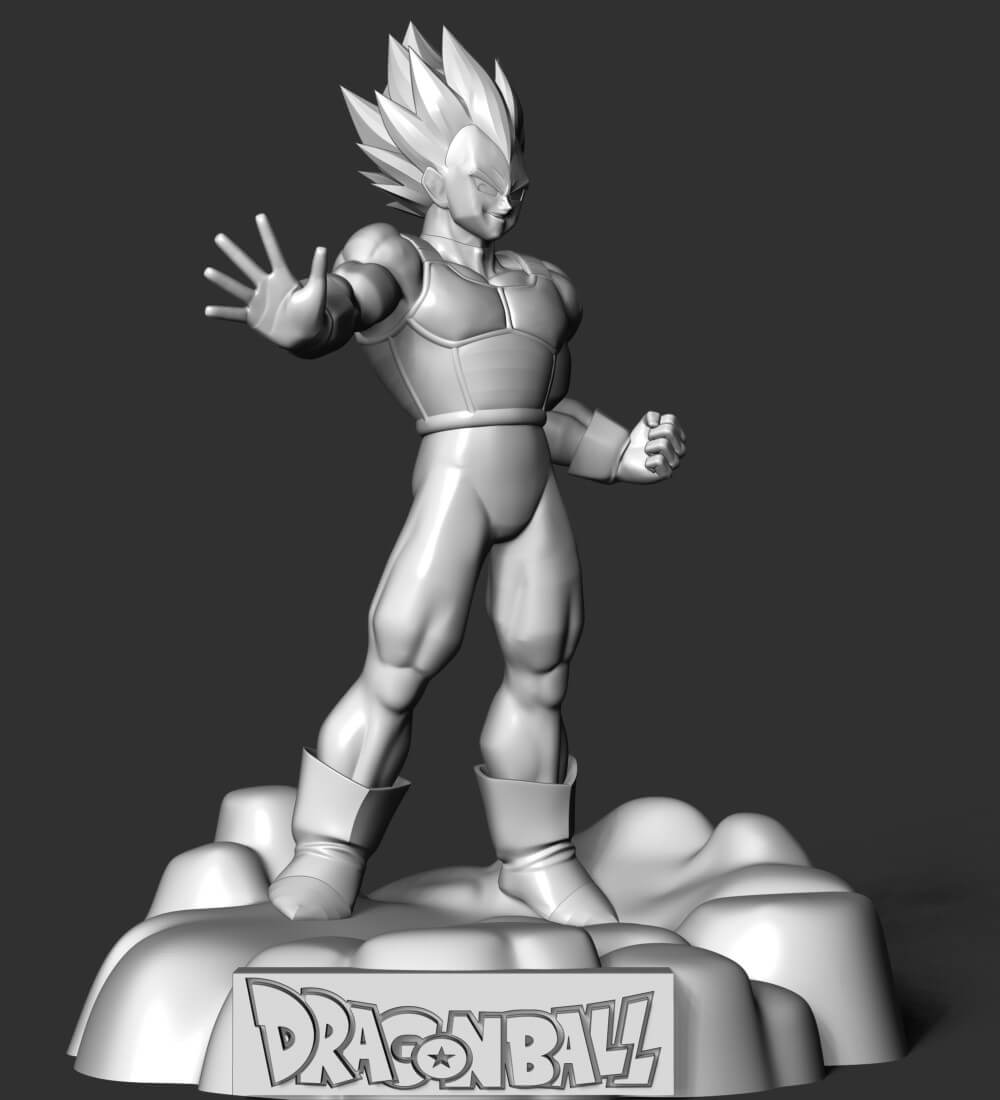 Vegeta SSJ - Dragon Ball 3D Print Model by Bon Bon Art