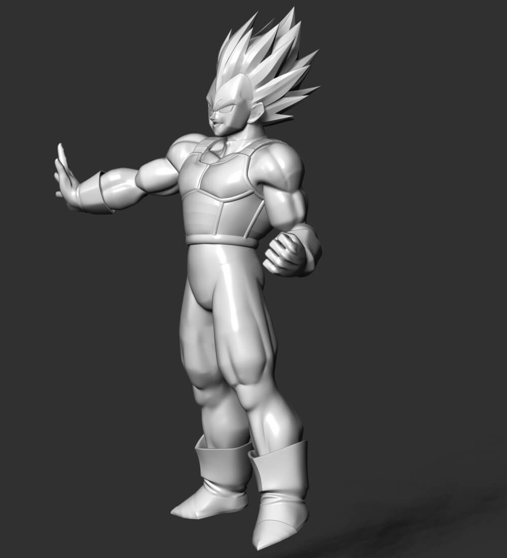 Vegeta SSJ - Dragon Ball 3D Print Model by Bon Bon Art