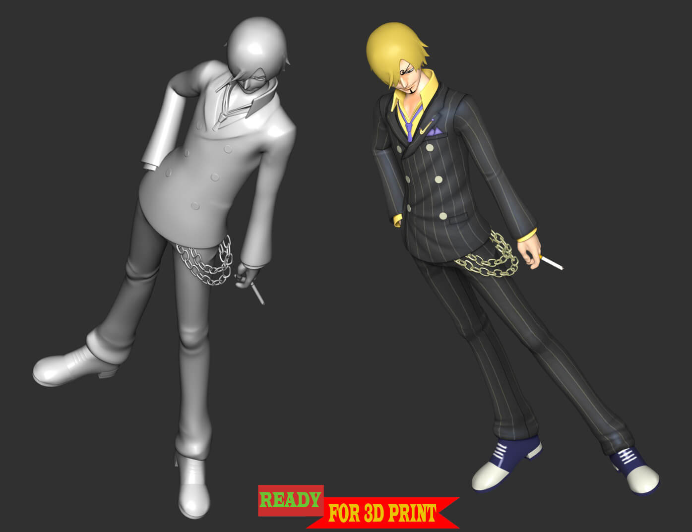 Vinsmoke Sanji - One Piece 3D Model by Bon Bon Art