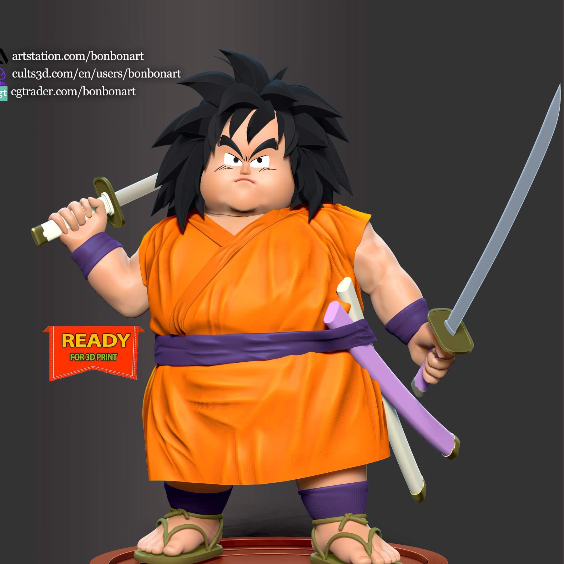 Yajirobe - Dragon Ball 3D Model by Bon Bon Art