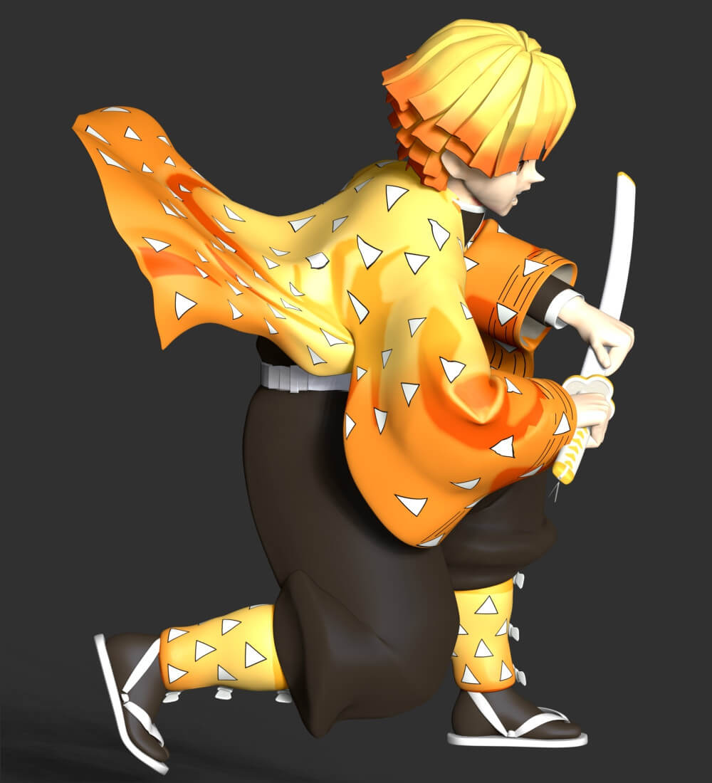 Zenitsu Agatsuma - Demon Slayer 3D Model by Bon Bon Art