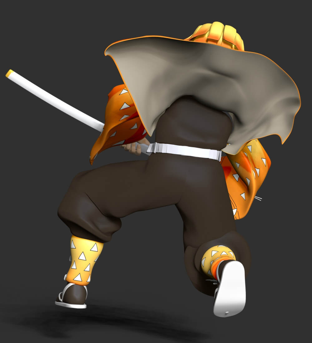 Zenitsu Agatsuma - Demon Slayer 3D Model by Bon Bon Art