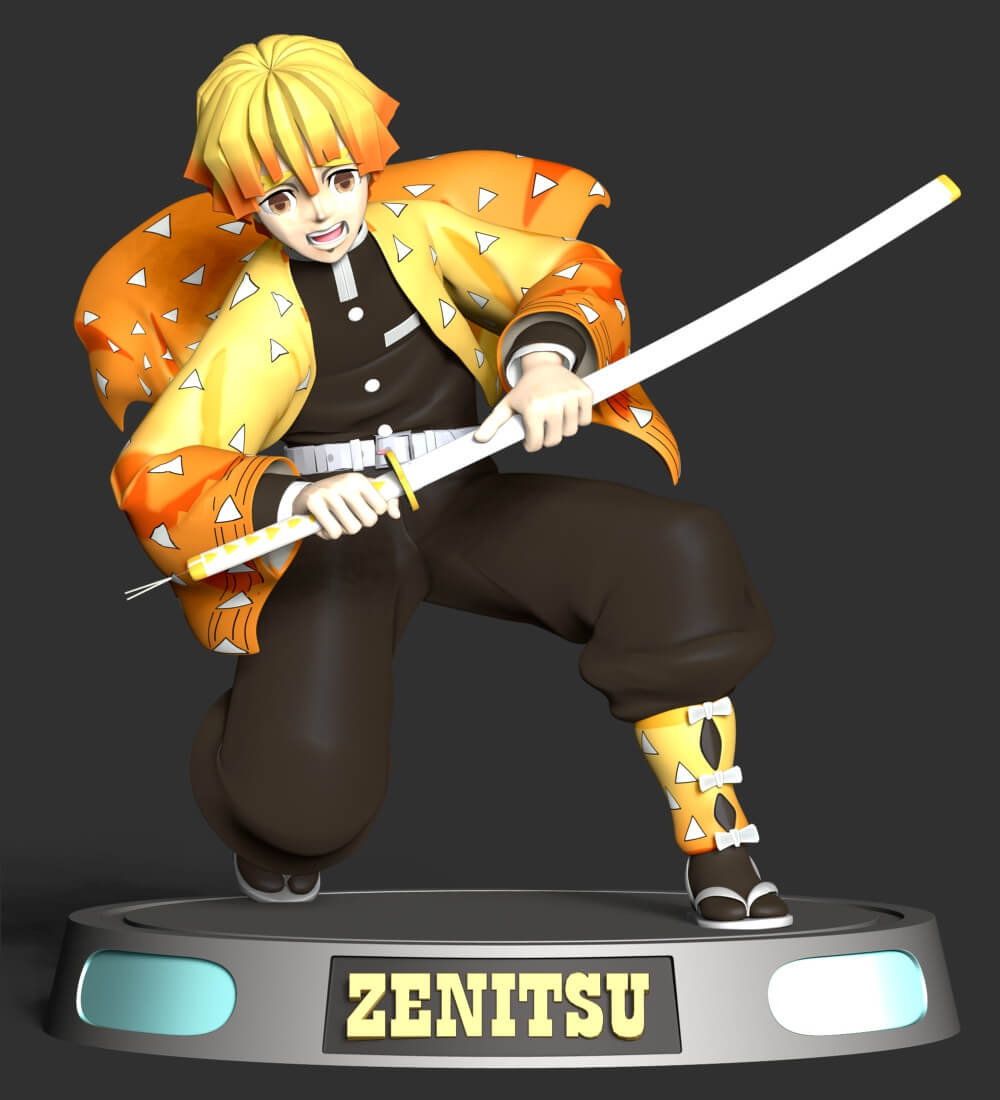 Zenitsu Agatsuma - Demon Slayer 3D Model by Bon Bon Art