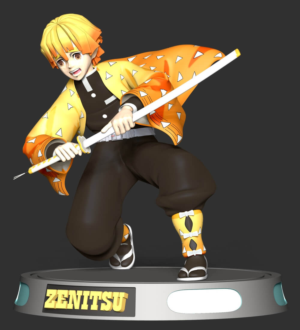 Zenitsu Agatsuma - Demon Slayer 3D Model by Bon Bon Art