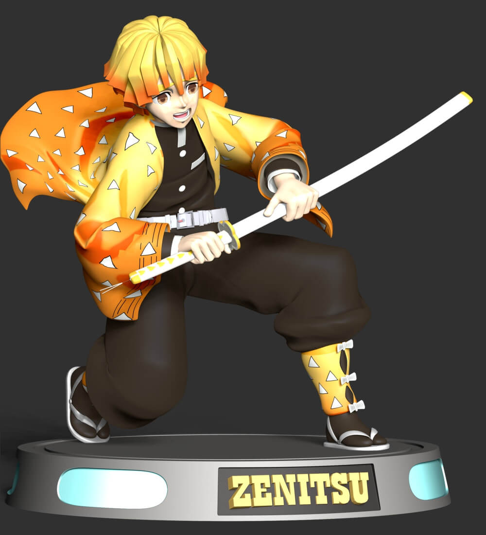 Zenitsu Agatsuma - Demon Slayer 3D Model by Bon Bon Art