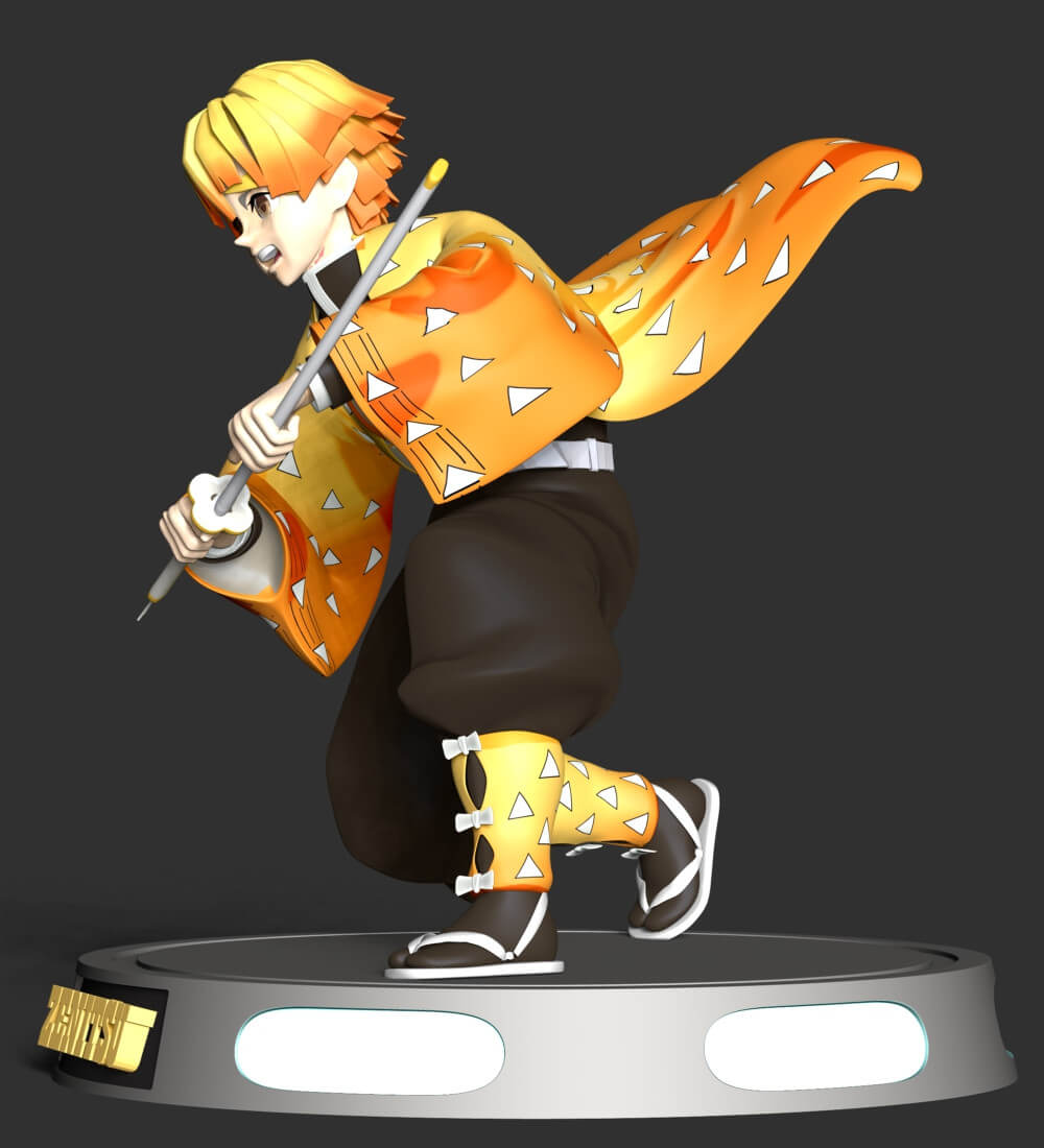 Zenitsu Agatsuma - Demon Slayer 3D Model by Bon Bon Art