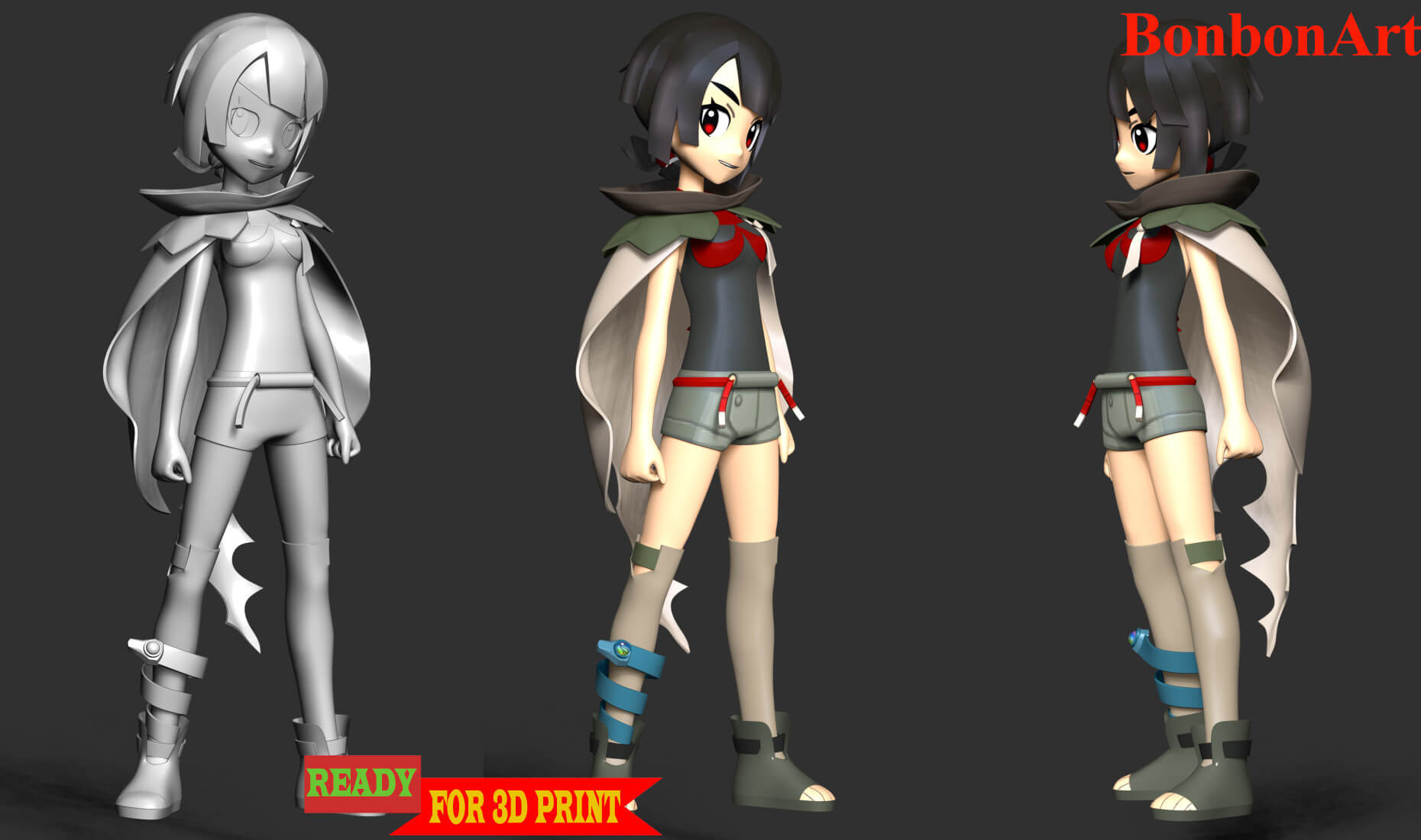 Zinnia - 3D Model by Bon Bon Art