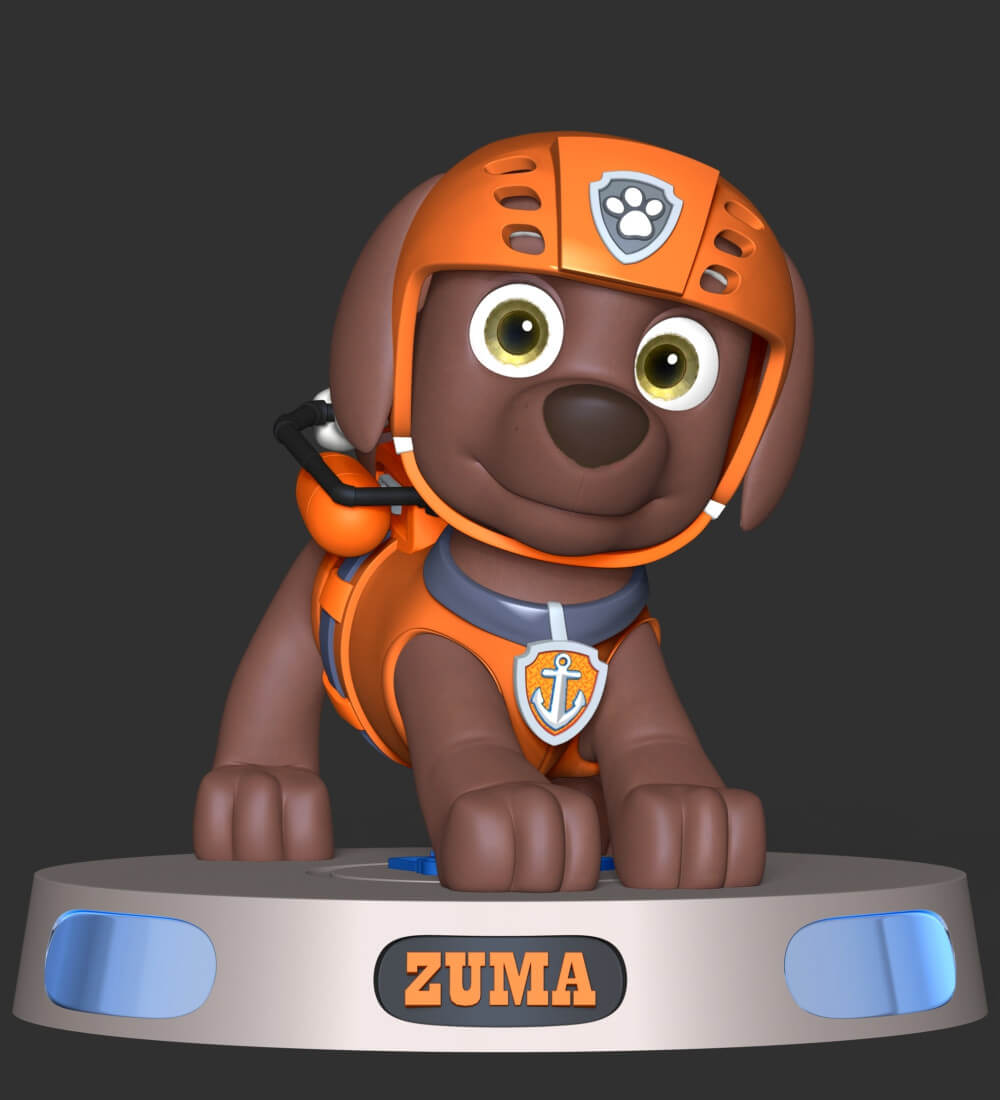 Zuma - Paw Patrol 3D Model by Bon Bon Art