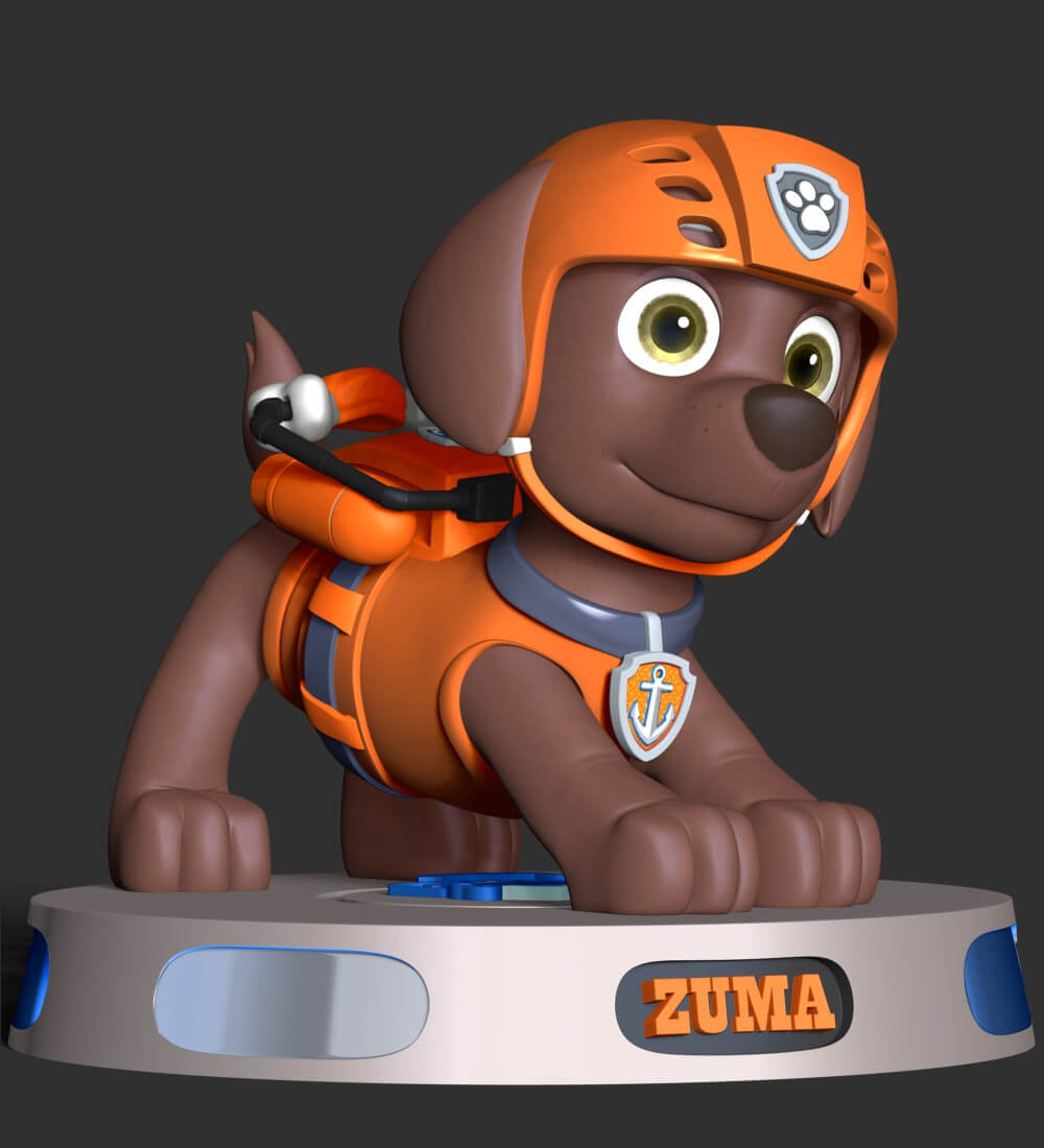 Zuma - Paw Patrol 3D Model by Bon Bon Art