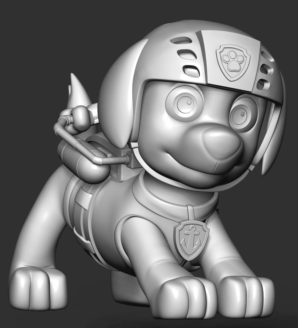 Zuma - Paw Patrol 3D Model by Bon Bon Art