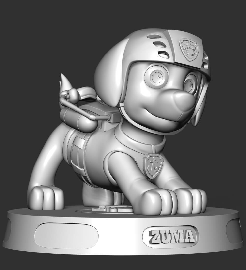 Zuma - Paw Patrol 3D Model by Bon Bon Art